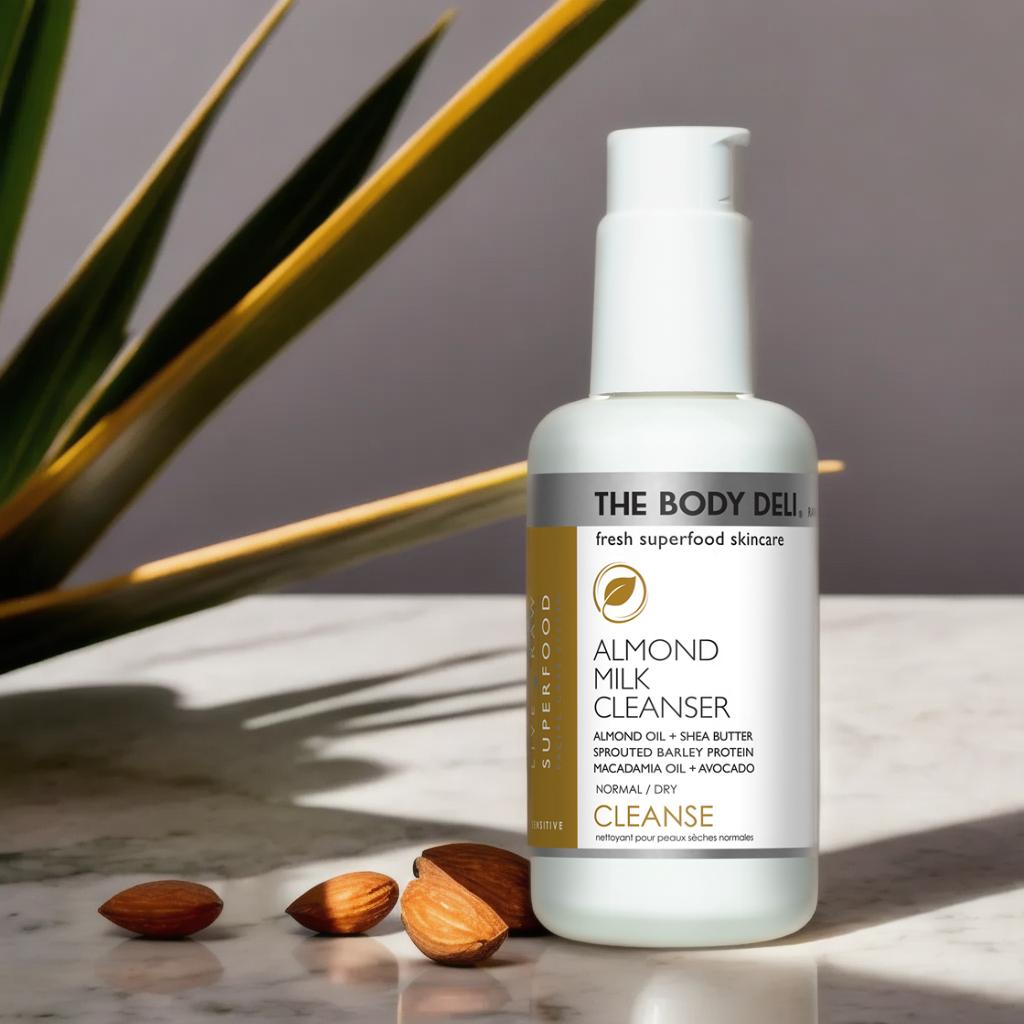 The Body Deli Almond Milk Facial Cleanser, Nourishing Cleanser for Dry ...