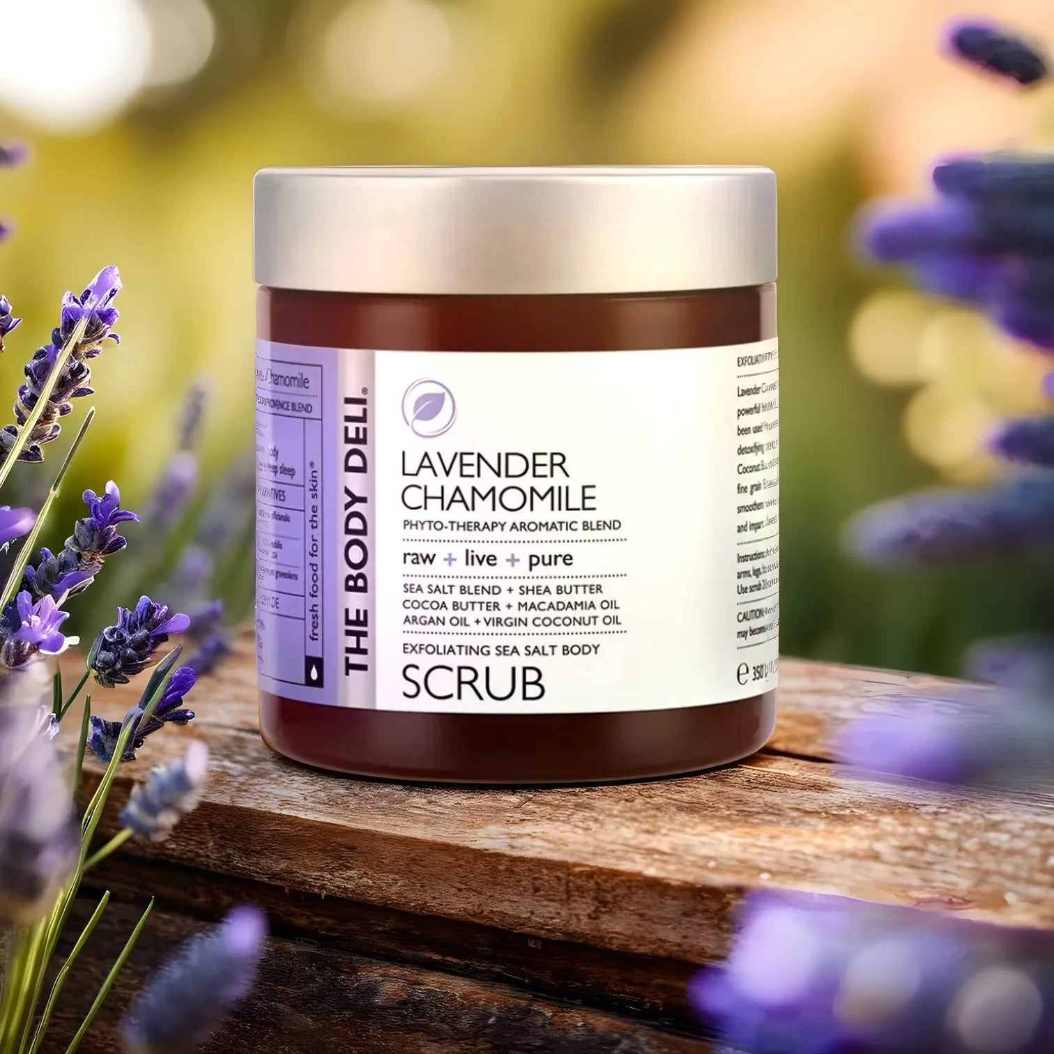 Lavender Chamomile Body Scrub, Exfoliant Lavender Body Care, Sea Salt ...