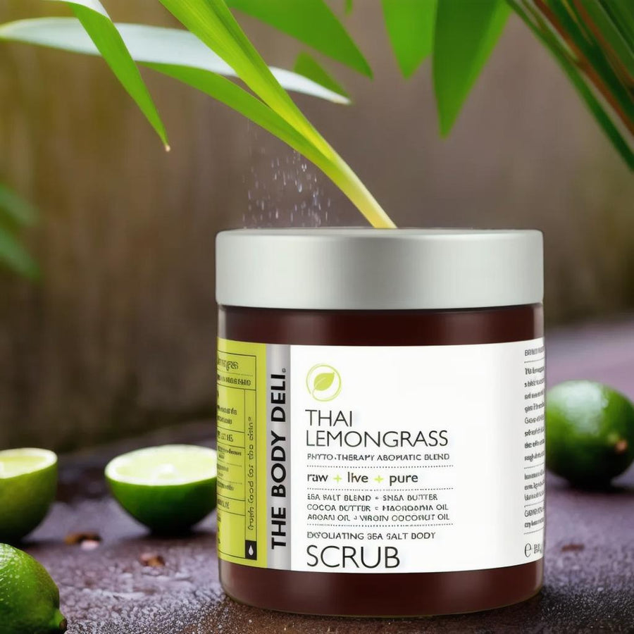 Thai Lemongrass Body Scrub, Detoxifies and Exfoliates, Dry Skin ...