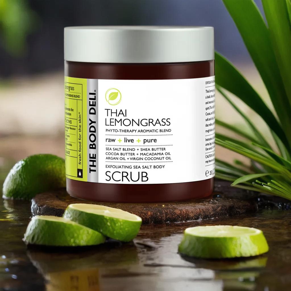 Thai Lemongrass Body Scrub, Detoxifies and Exfoliates, Dry Skin ...