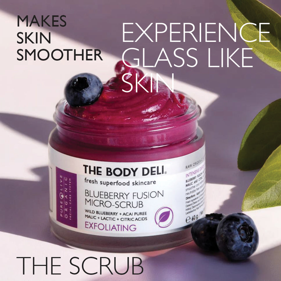 The Body Deli Blueberry Fusion Scrub, Exfoliating Blueberry Facial ...