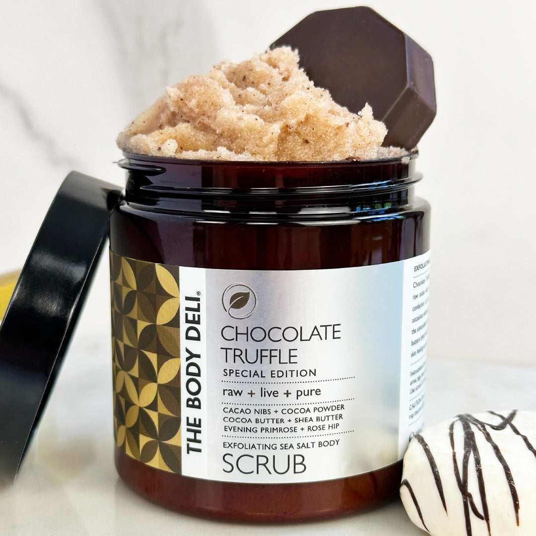 Chocolate Truffle Body Scrub, Organic Chocolate Body Scrub, Exfoliate ...