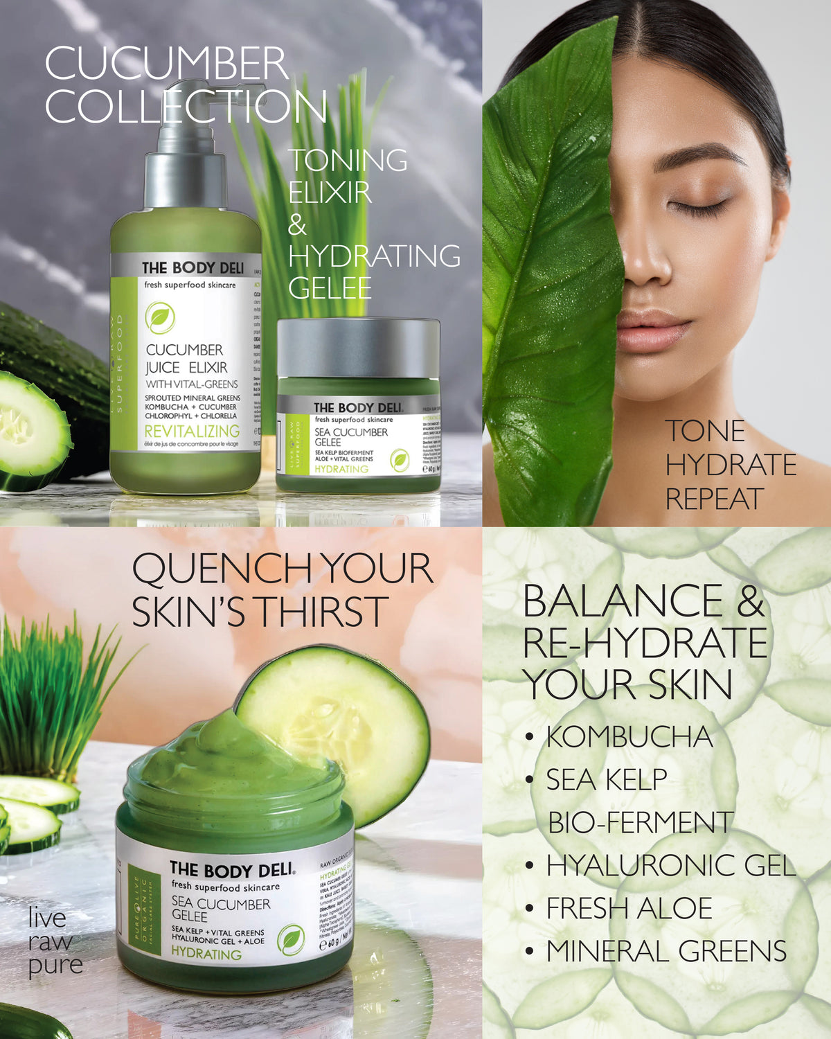 The Cucumber Collection | Refresh & Hydrate Skin Naturally – THE BODY DELI