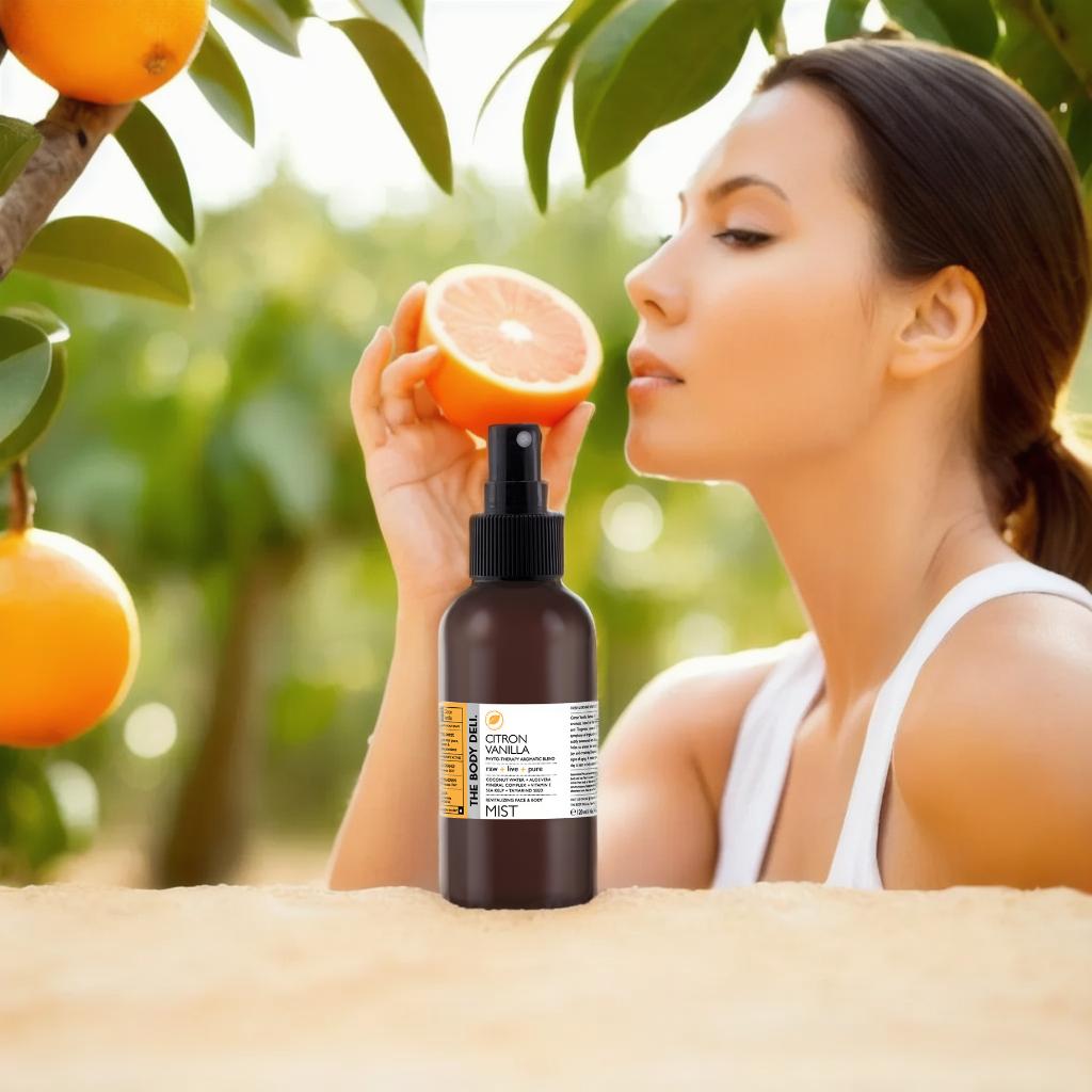 Citron Vanilla Face & Body Mist, Coconut Water Enhanced Mist, Rehydrate ...