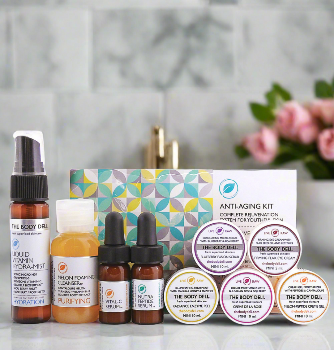 The Body Deli Anti-aging Facial Mini Kit, Melon Foaming Cleanser ...