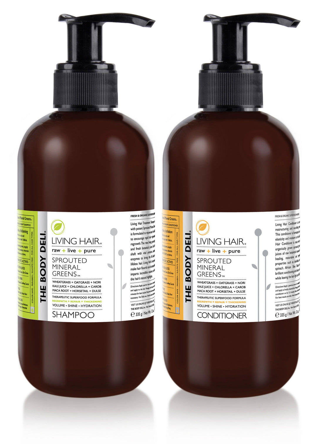 Living Hair Raw Superfood System | Organic Shampoo & Conditioner | Raw ...