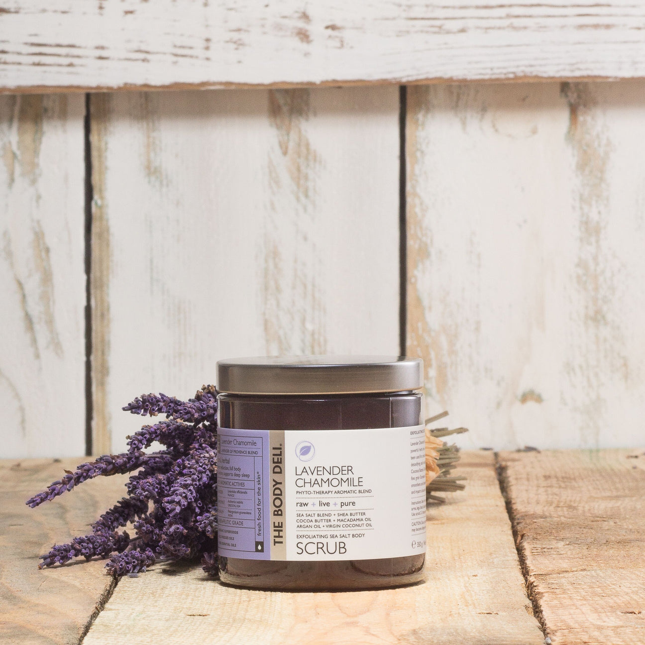 Lavender Chamomile Body Scrub, Exfoliant Lavender Body Care, Sea Salt ...